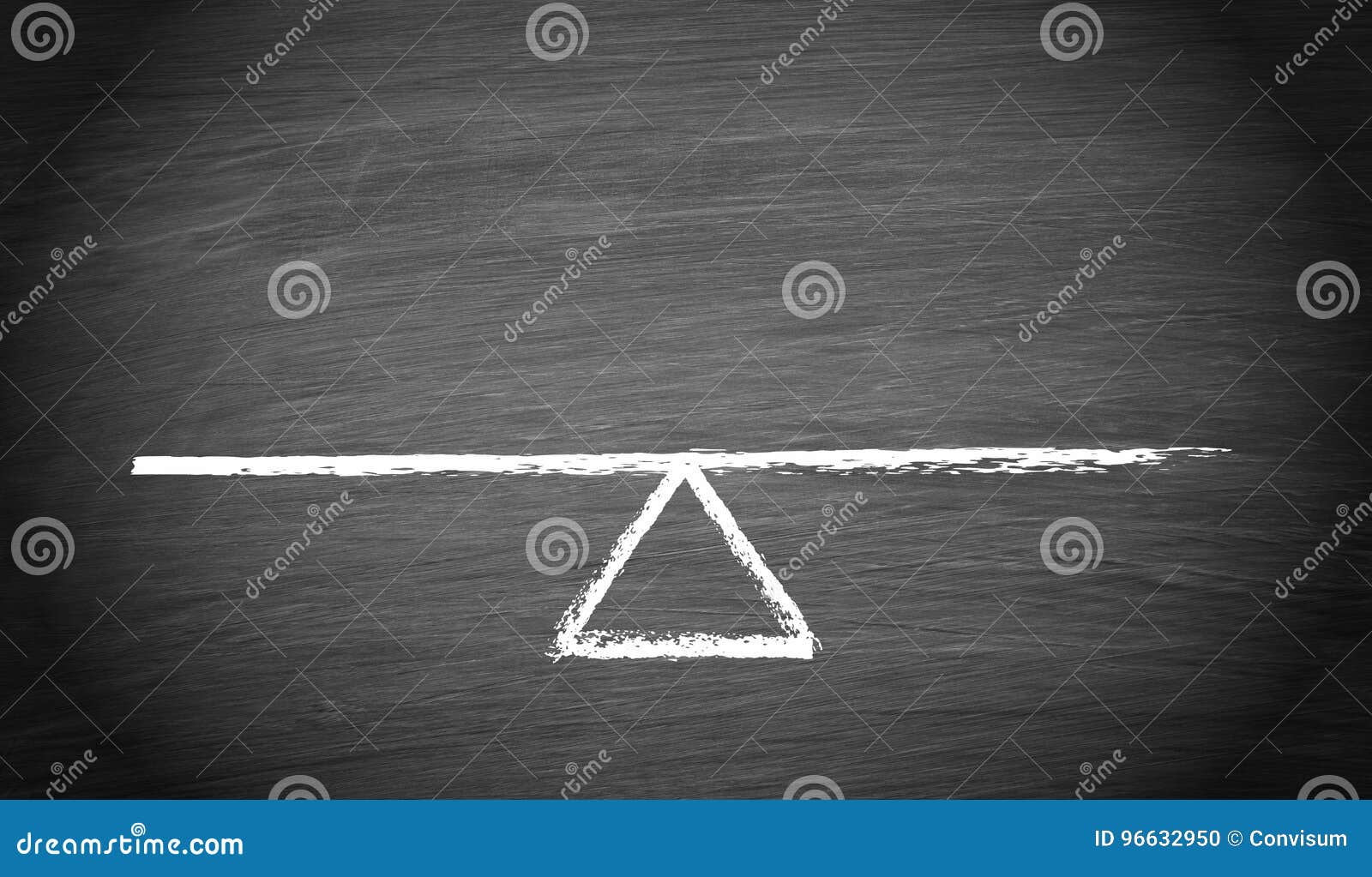 Seesaw Or Scale In Balance On Chalkboard Background Royalty-Free Stock ...