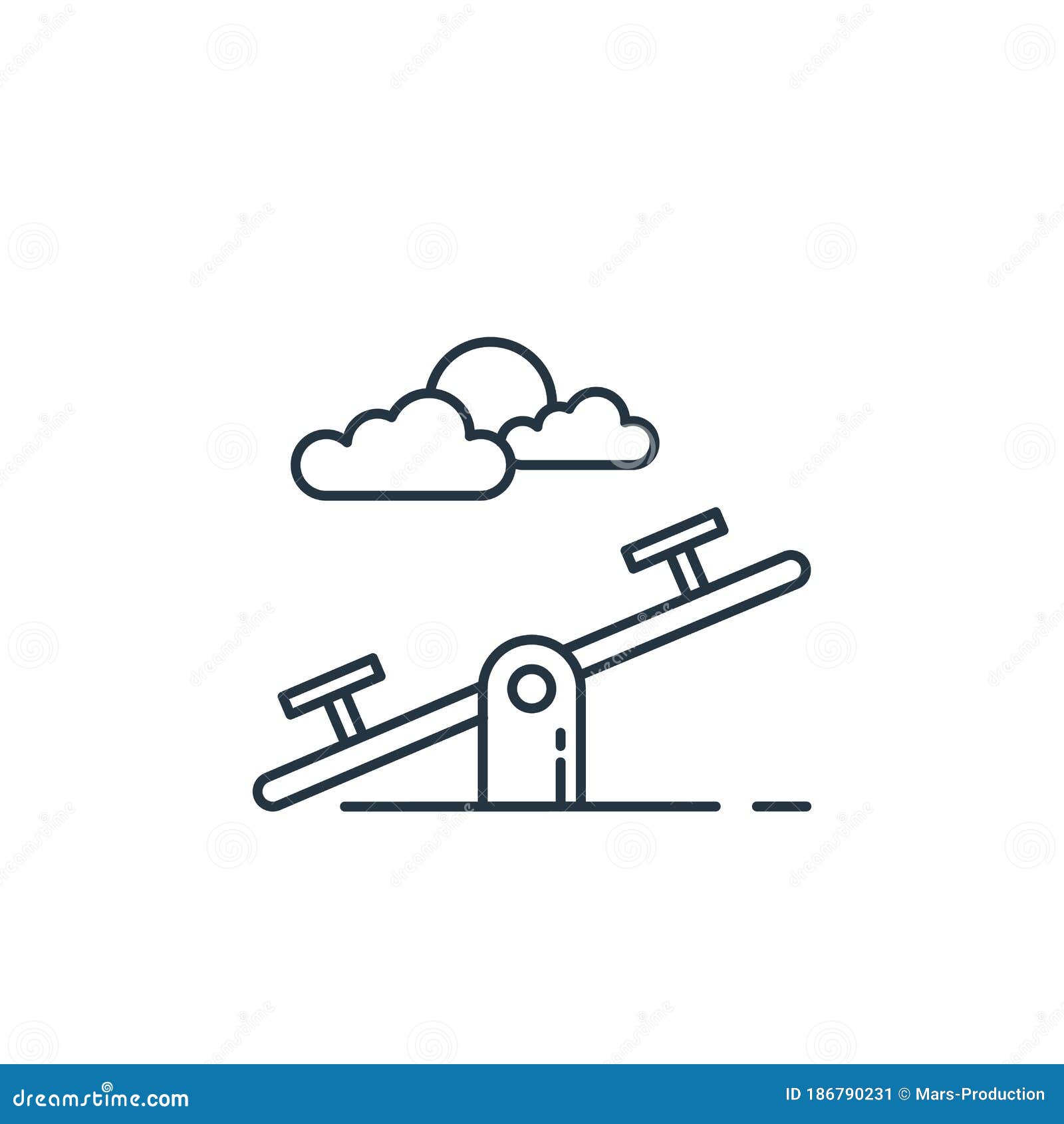 Seesaw Vector Icon. Seesaw Editable Stroke. Seesaw Linear Symbol For ...