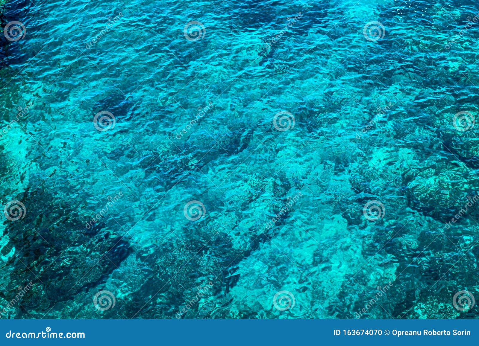 Seething Mediterranean Sea Water, Top View in the Open Sea Stock Photo ...