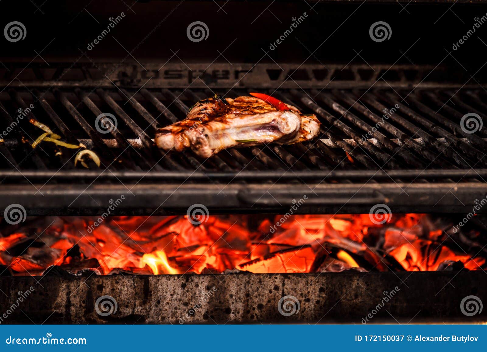 Sef Roasts Grilled Meat. Close-up Stock Image - Image of meat, cooking ...