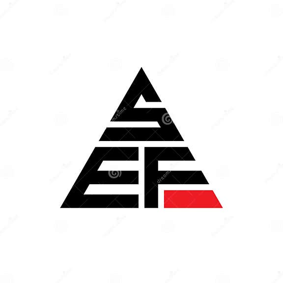 SEF Triangle Letter Logo Design with Triangle Shape. SEF Triangle Logo ...