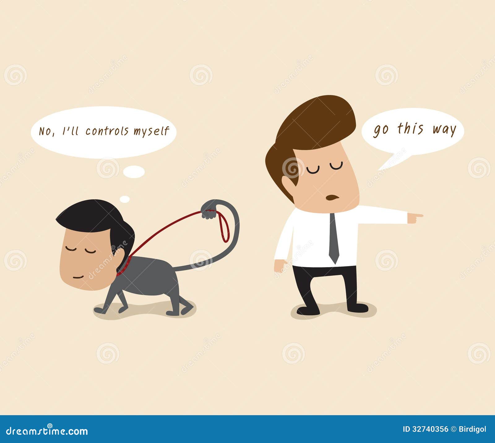 Sefl Control Vector Illustration | CartoonDealer.com #32740356
