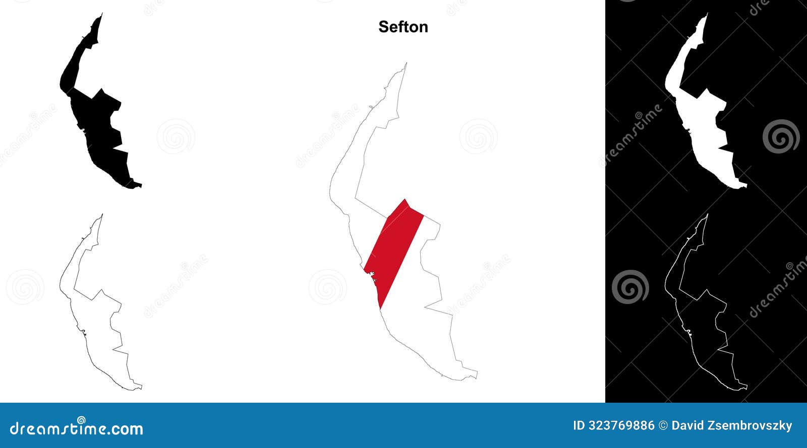 Sefton outline map stock vector. Illustration of great - 323769886