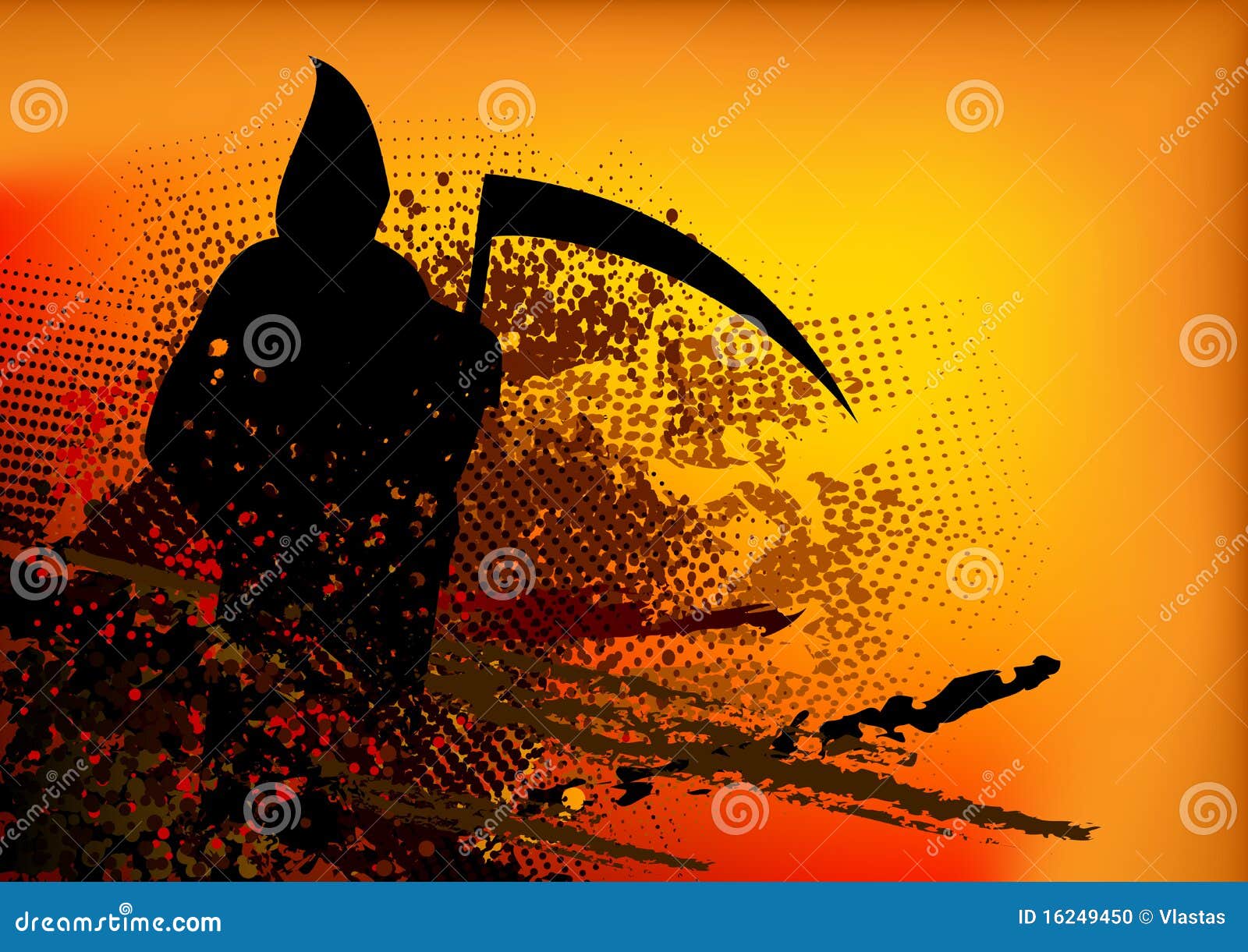 Segador ilustración del vector. Ilustración de severo - 16249450