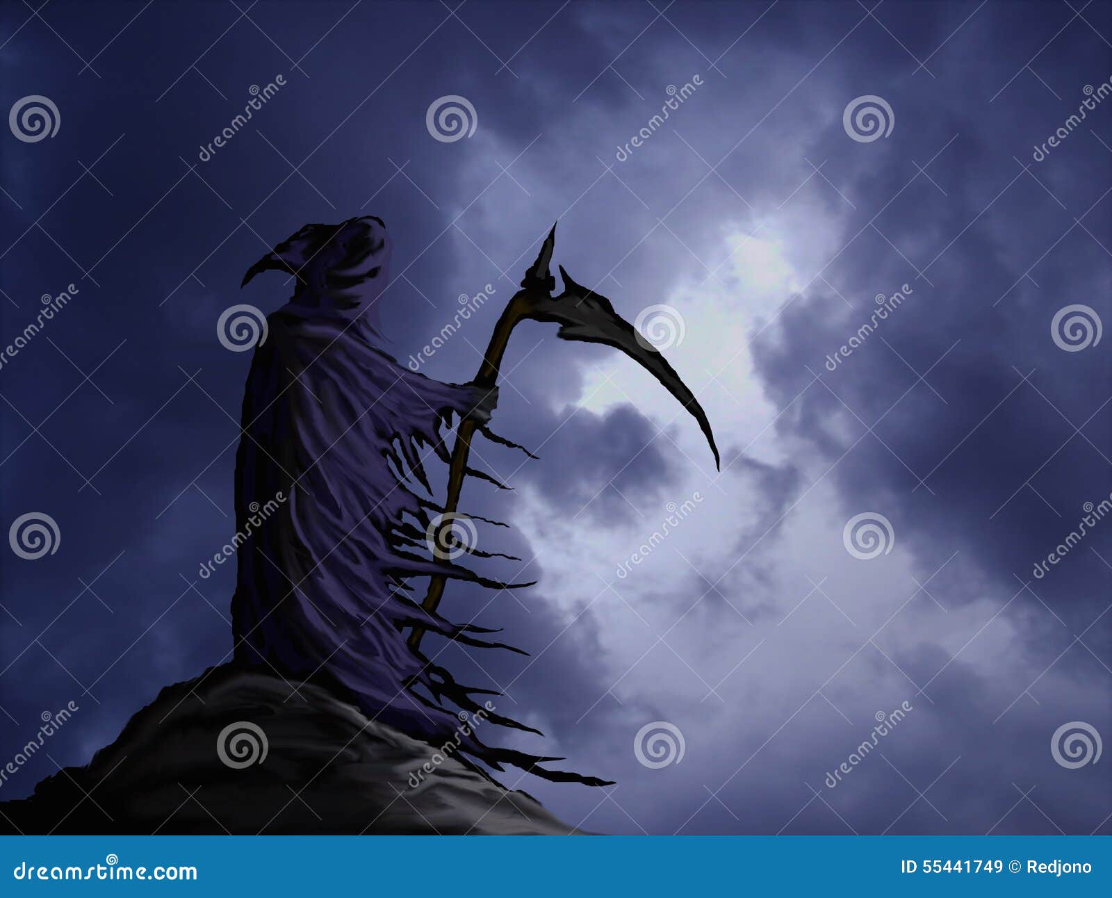 Segador severo stock de ilustración. Ilustración de frecuentado - 55441749