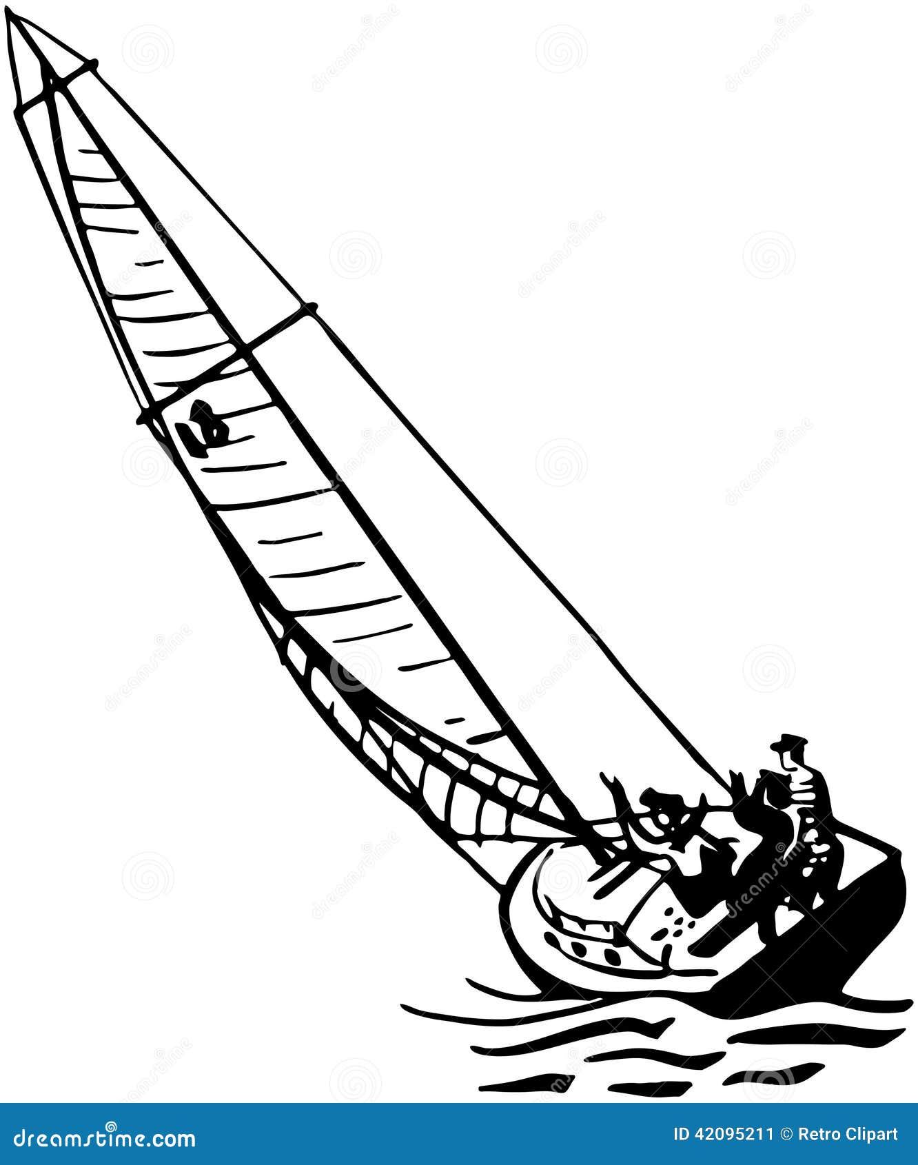 Segelboot vektor abbildung. Illustration von zeichnungen - 42095211