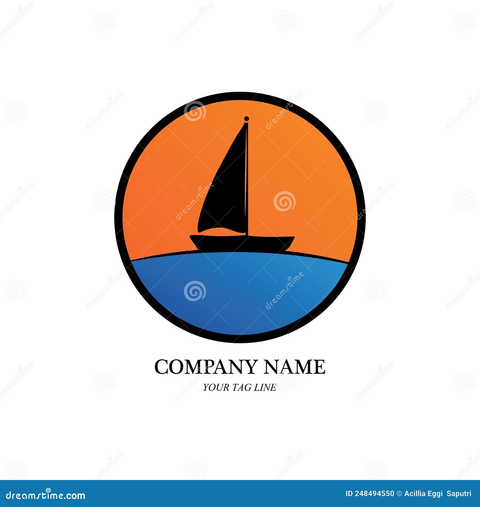 Segelbootlogo Und Symbolvektor Stock Abbildung - Illustration von ...