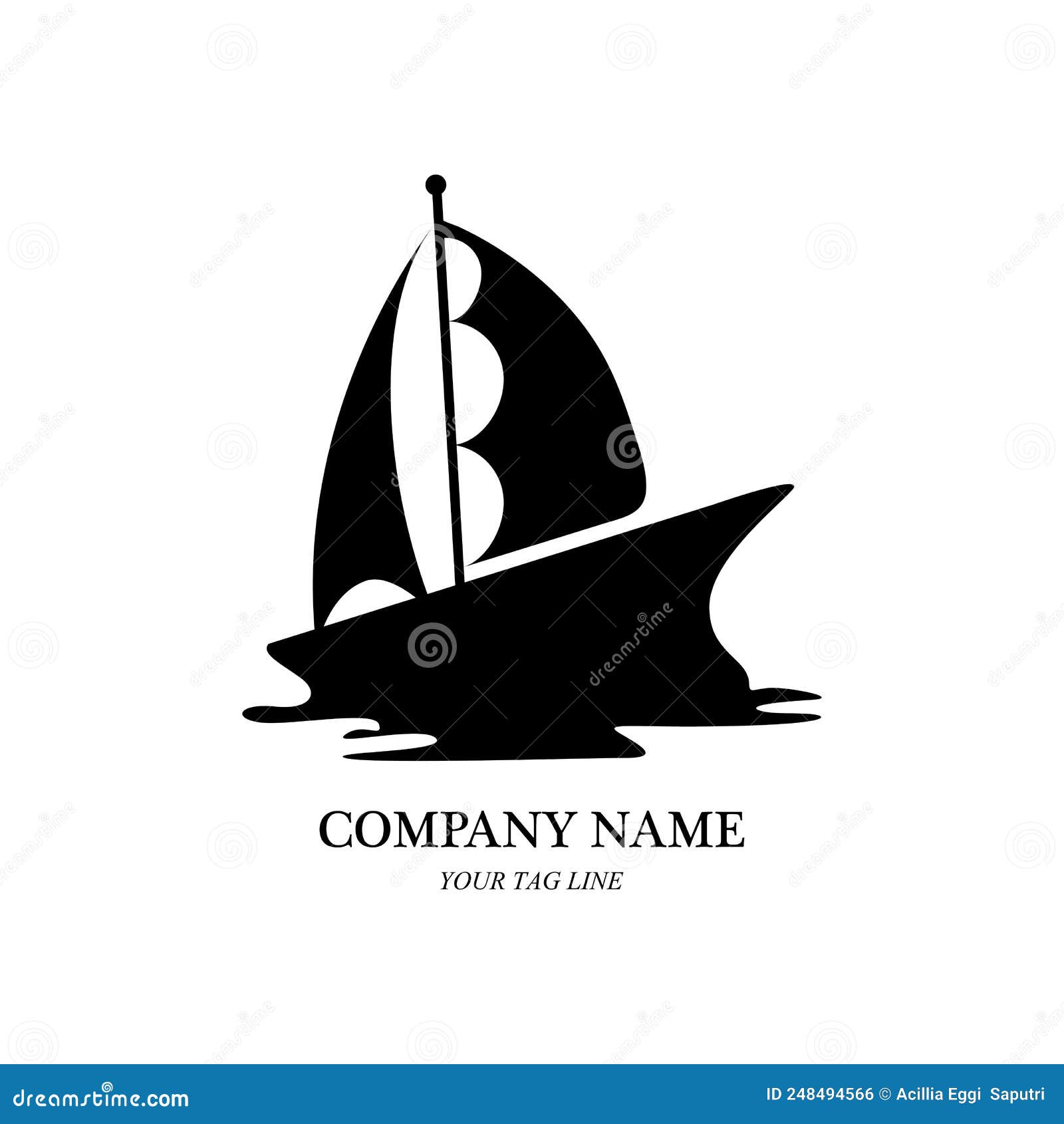 Segelbootlogo Und Symbolvektor Stock Abbildung - Illustration von ...
