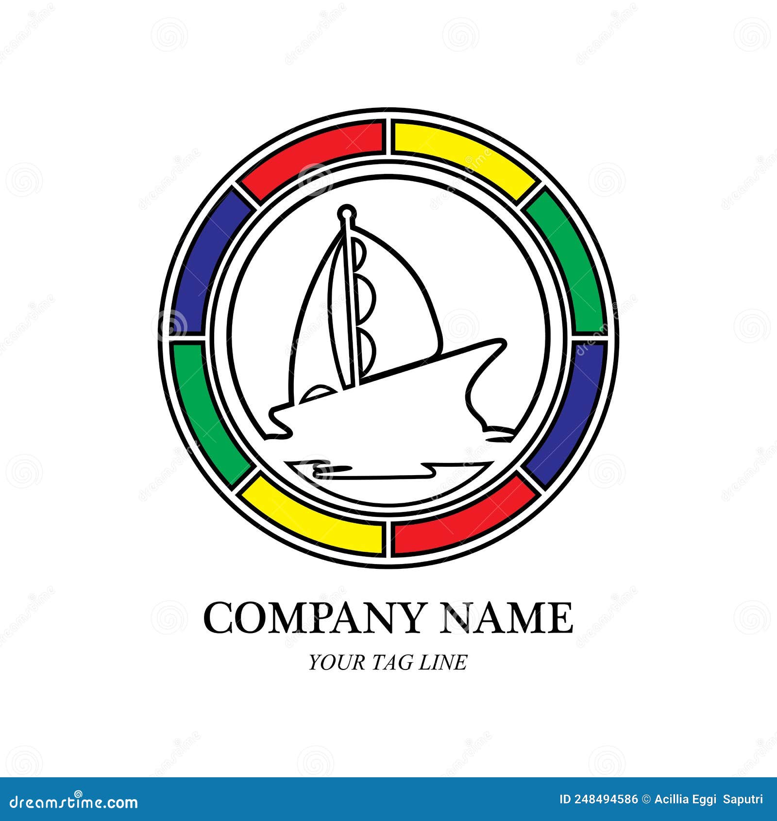 Segelbootlogo Und Symbolvektor Stock Abbildung - Illustration von ...