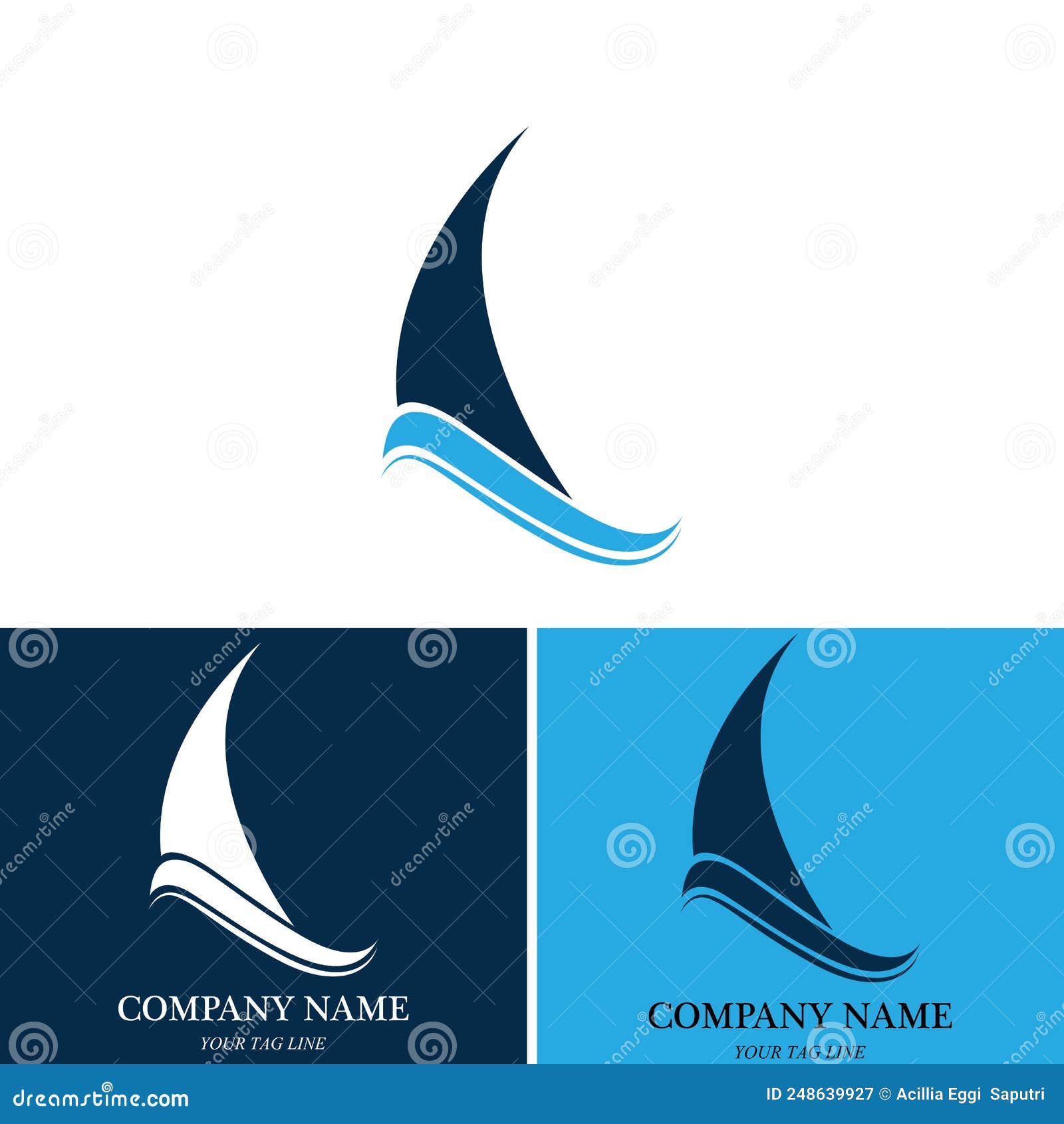 Segelbootlogo Und Symbolvektor Stock Abbildung - Illustration von ...