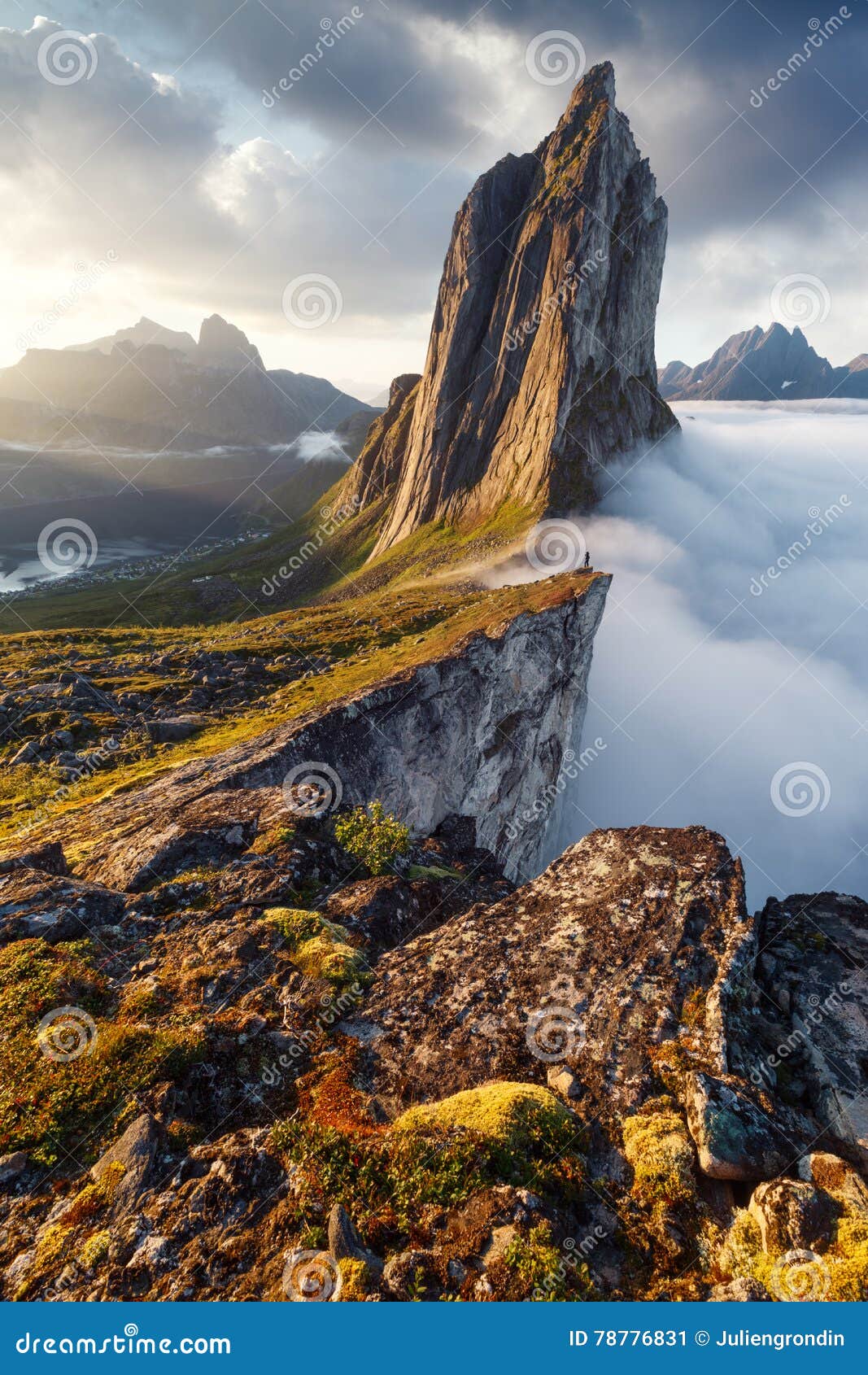 Segla peak in Norway stock image. Image of north, water - 78776831