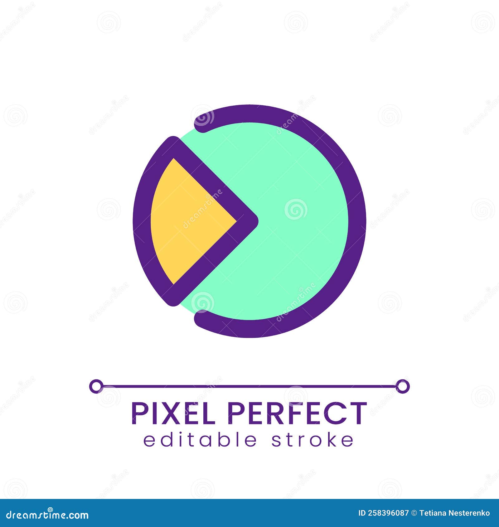 Segment Chart Pixel Perfect RGB Color Ui Icon Stock Vector - Illustration of diagram, sector ...