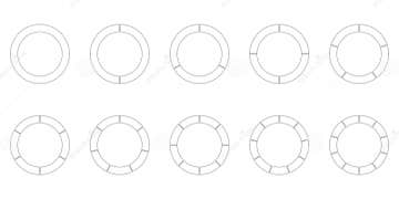 Segment Circle Graph Icon Set 1-10 Stock Vector - Illustration of marketing, diagram: 237733478