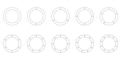 Segment Circle Graph Icon Set 1-10 Stock Vector - Illustration of marketing, diagram: 237733478
