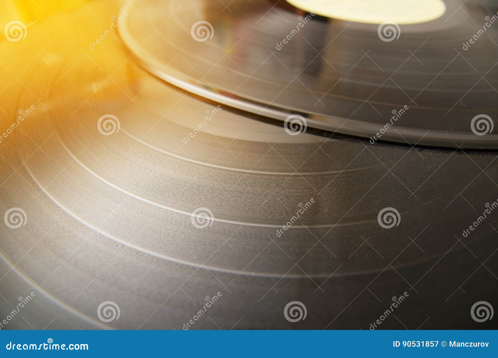 Segment De Disque Vinyle Avec Le Label - Fond De Musique Image stock ...