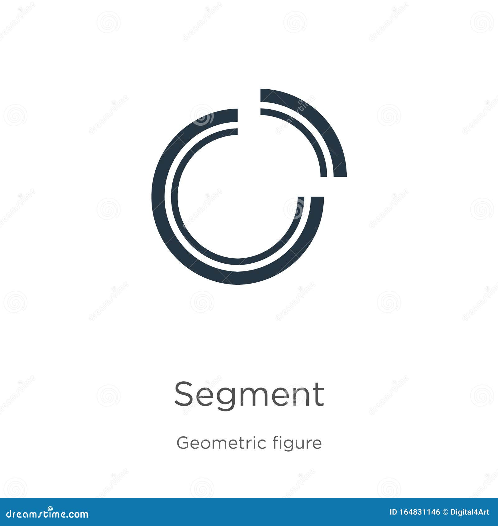 Segment Icon Vector. Trendy Flat Segment Icon from Geometry Collection ...