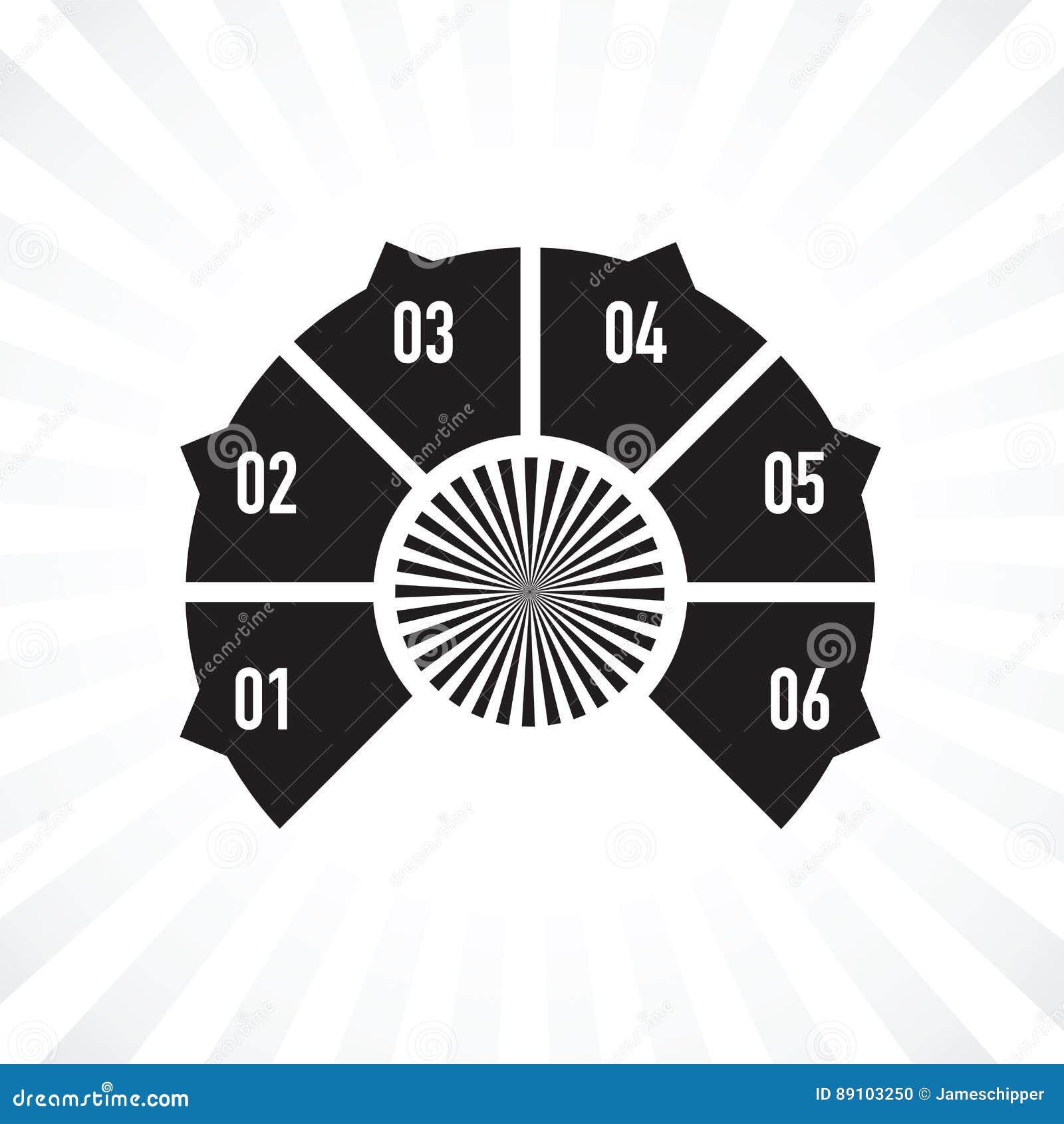 Segment numbers stock vector. Illustration of line, banner - 89103250