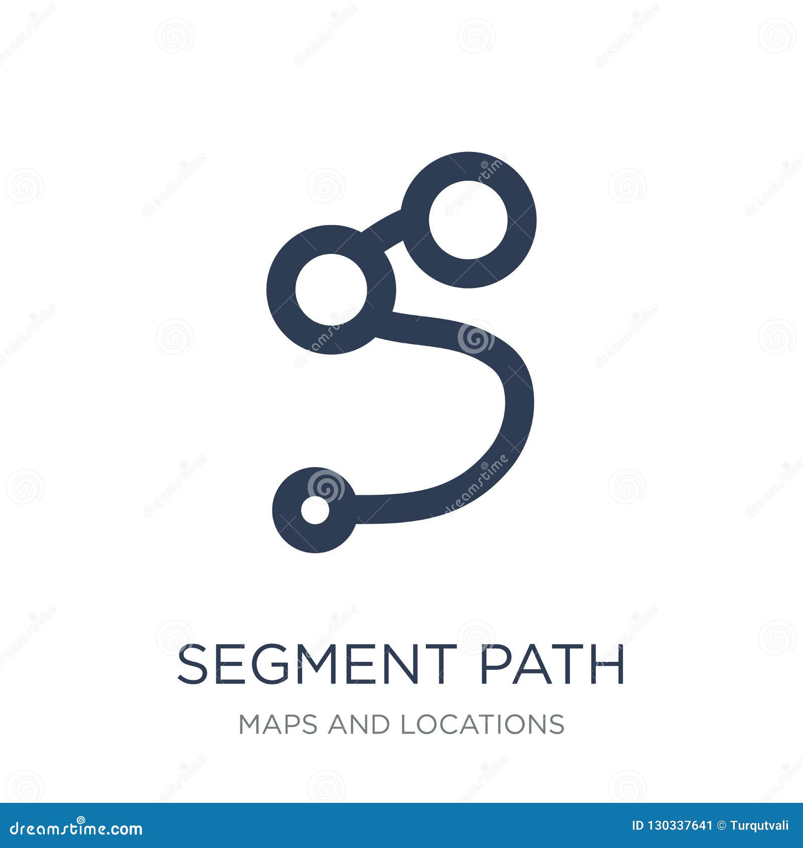 Segment Path Icon. Trendy Flat Vector Segment Path Icon on White Stock ...