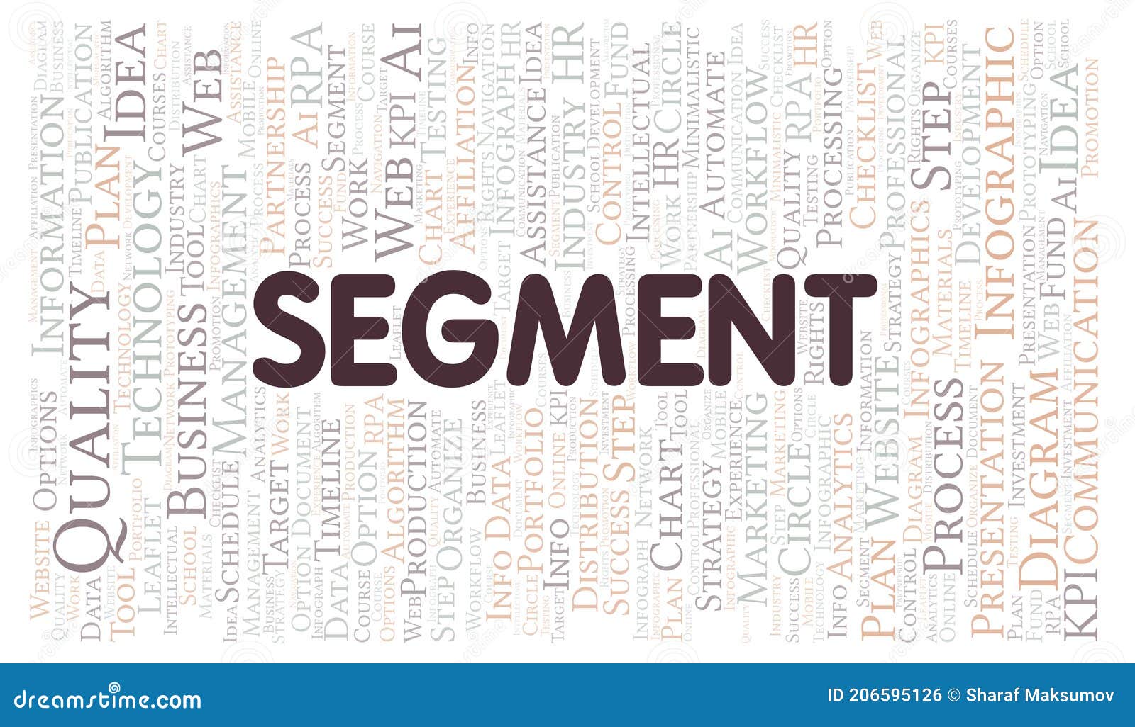 Segment Typography Word Cloud Create with the Text only. Stock ...