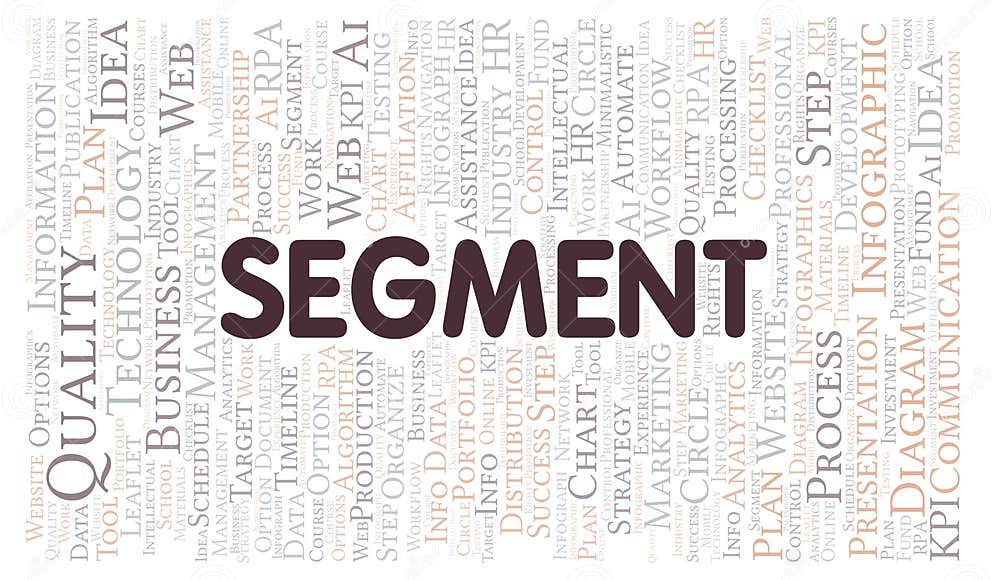 Segment Typography Word Cloud Create with the Text only. Stock ...