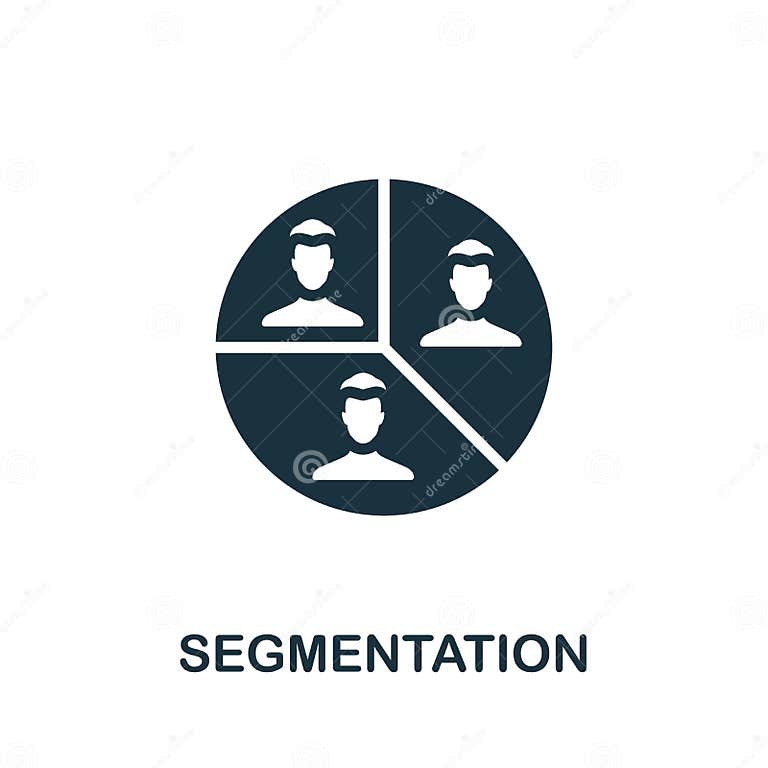 Segmentation Icon. Monochrome Simple Customer Relationship Icon for ...