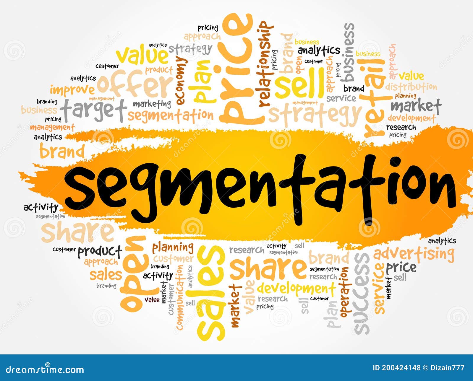 Segmentation word cloud stock illustration. Illustration of promotion ...