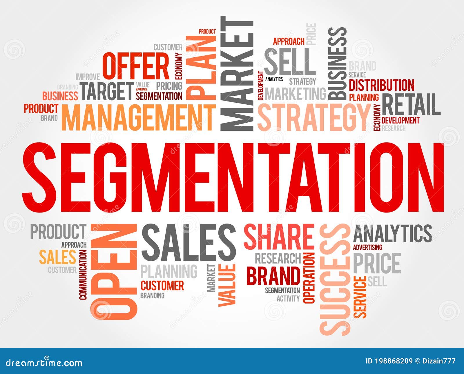 Segmentation Word Cloud Collage Stock Illustration - Illustration of ...