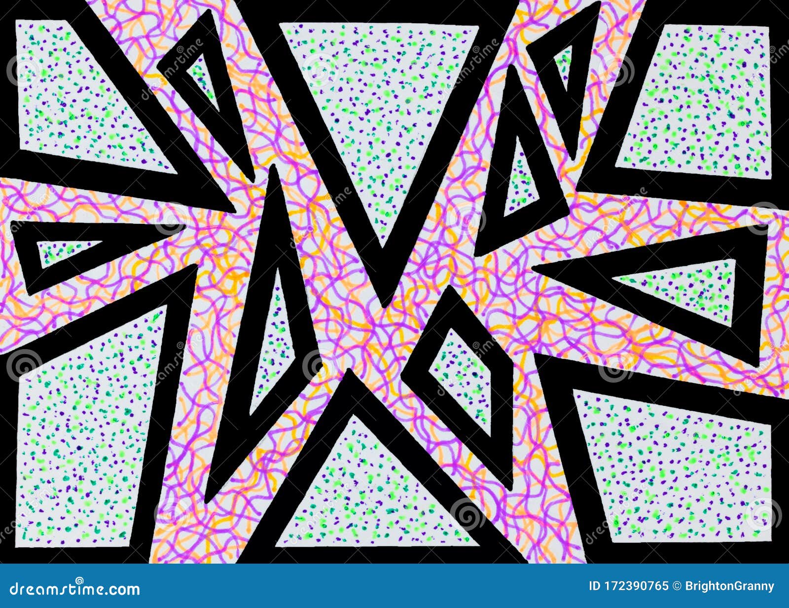 A Segmented Abstract Patterned Background. Stock Illustration ...