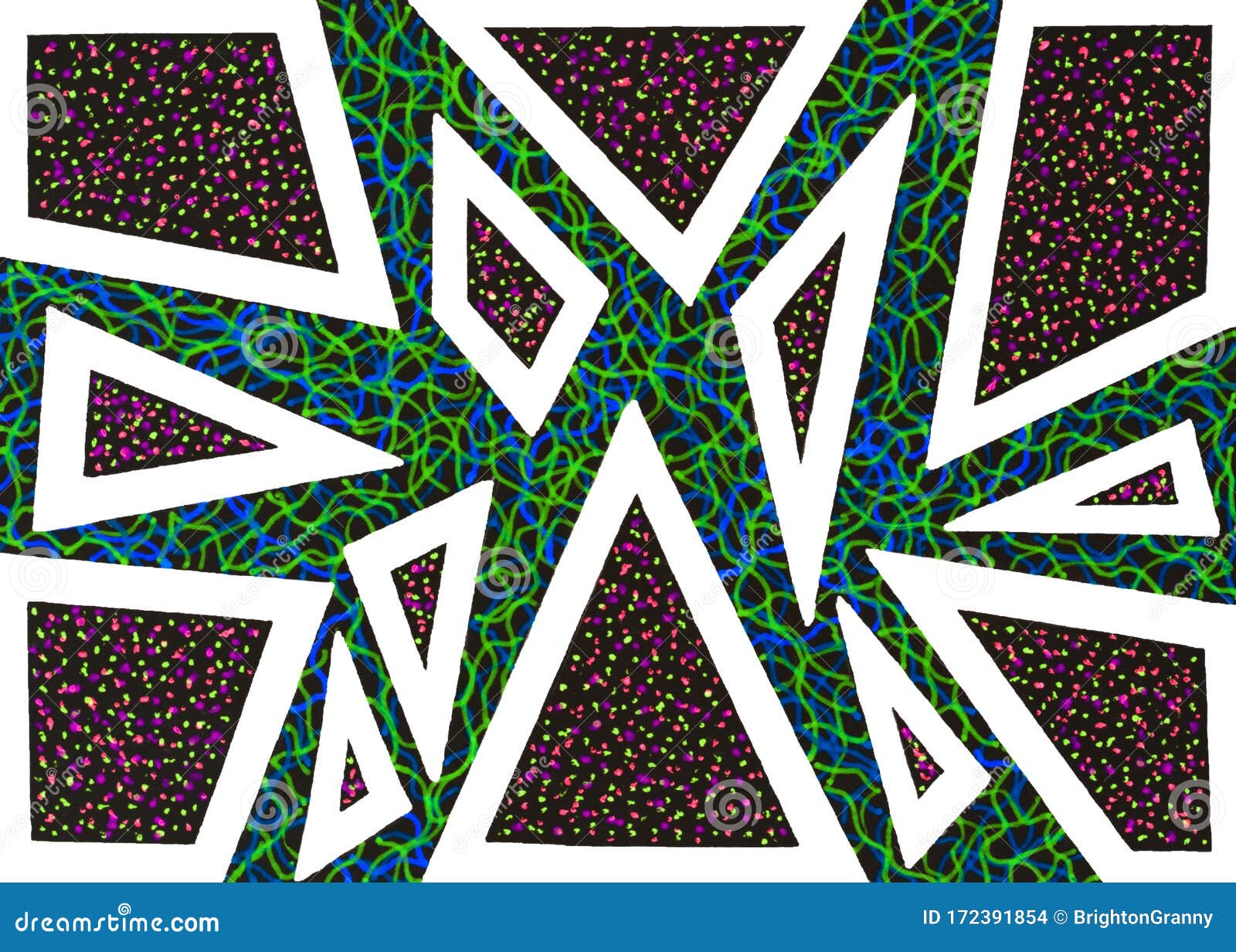 A Segmented Abstract Patterned Background. Stock Illustration ...