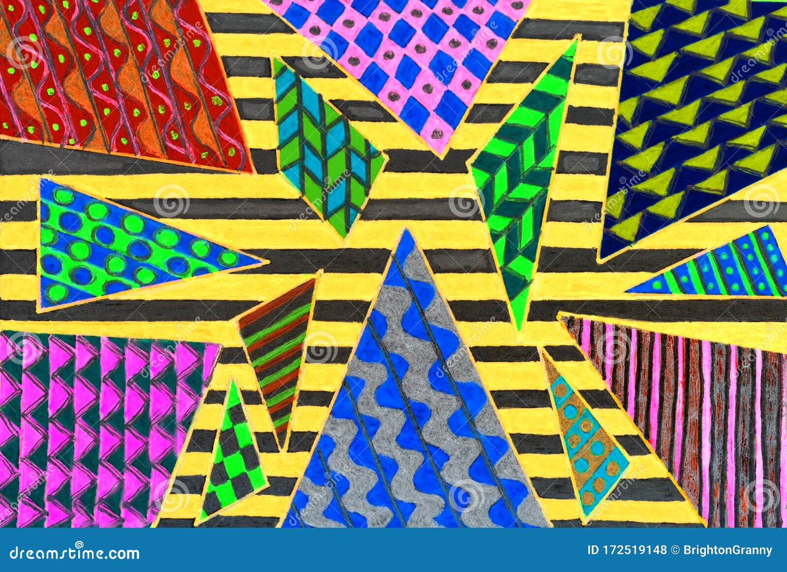 A Segmented Abstract Patterned Background. Stock Illustration ...