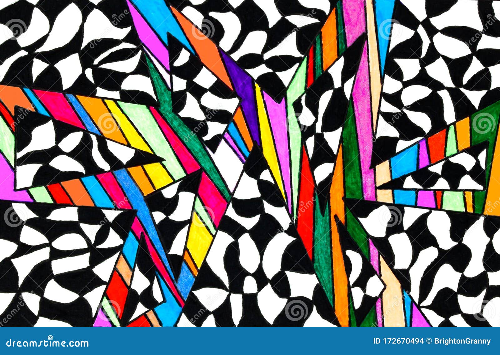 A Segmented Abstract Patterned Background. Stock Illustration ...