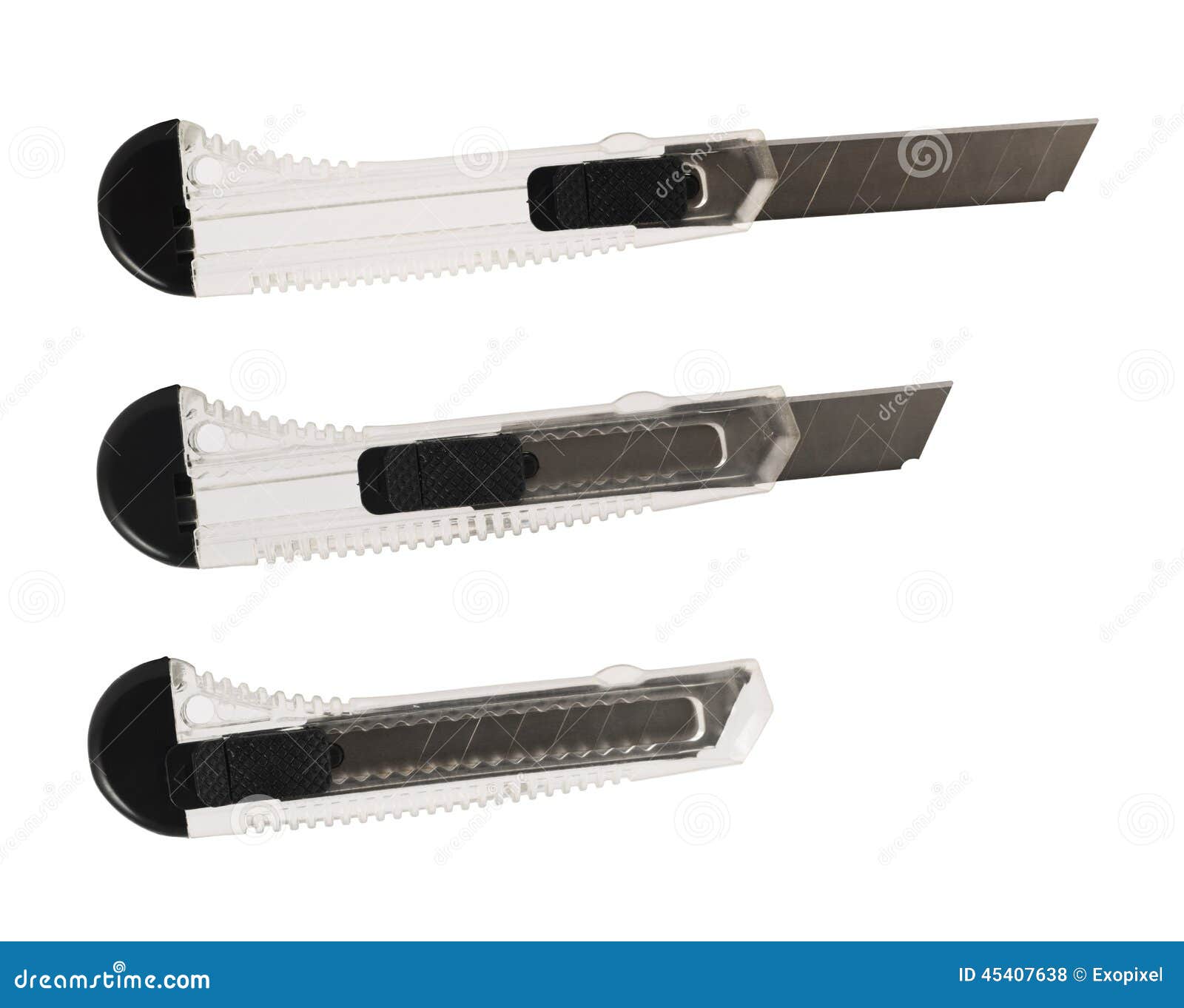 Segmented Blade Utility Knife Isolated Stock Photo - Image of equipment ...