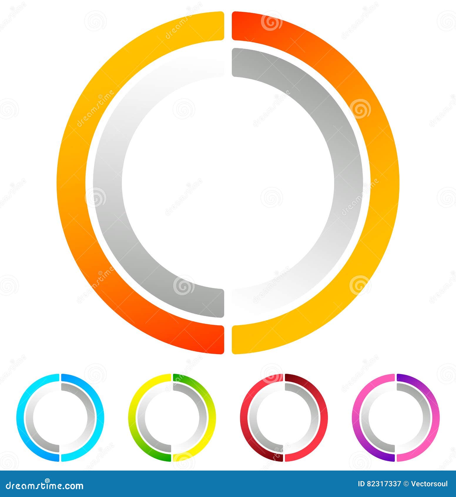 Segmented Circle Abstract Icon. Circular Geometric Logo, Icon in Stock ...