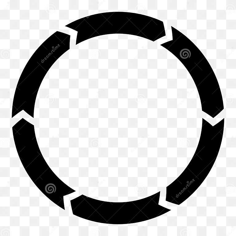 Segmented Circle Arrow. Circular Arrow Icon Stock Vector - Illustration ...
