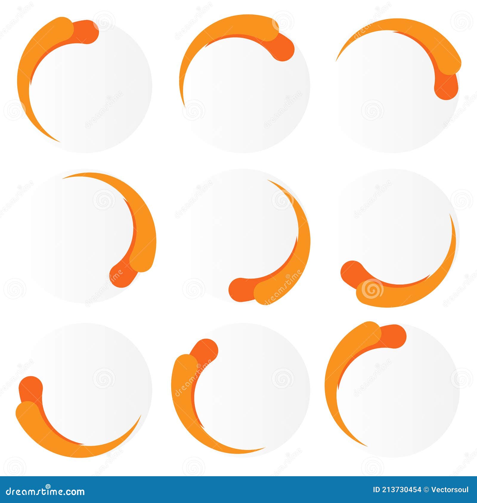 Segmented Circle, Circular Preloader, Buffer and Progress Bar. Completion, Progression, Stage ...