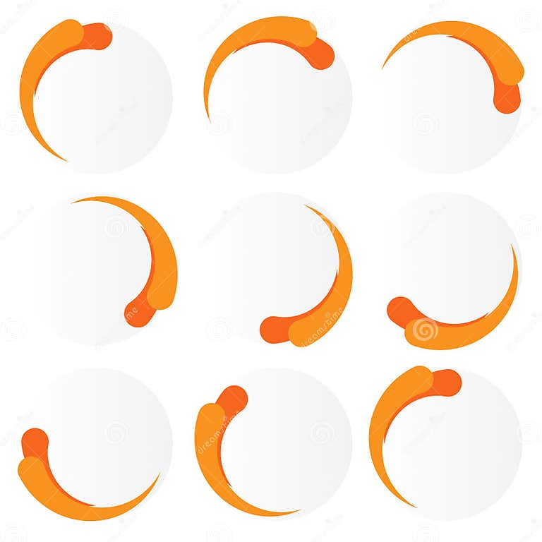 Segmented Circle, Circular Preloader, Buffer and Progress Bar. Completion, Progression, Stage ...