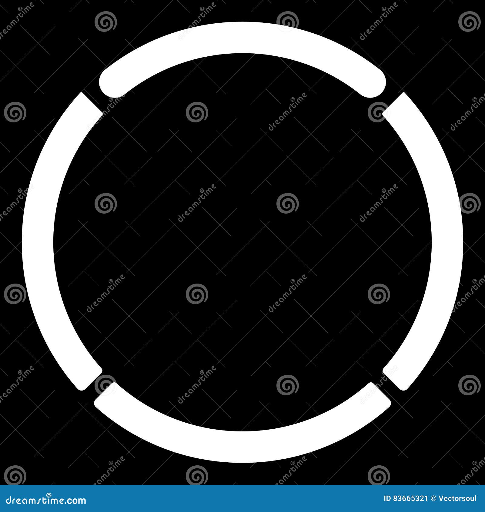 Segmented Circle Cross-hair, Target Symbol. Chart Template, GUI Stock ...