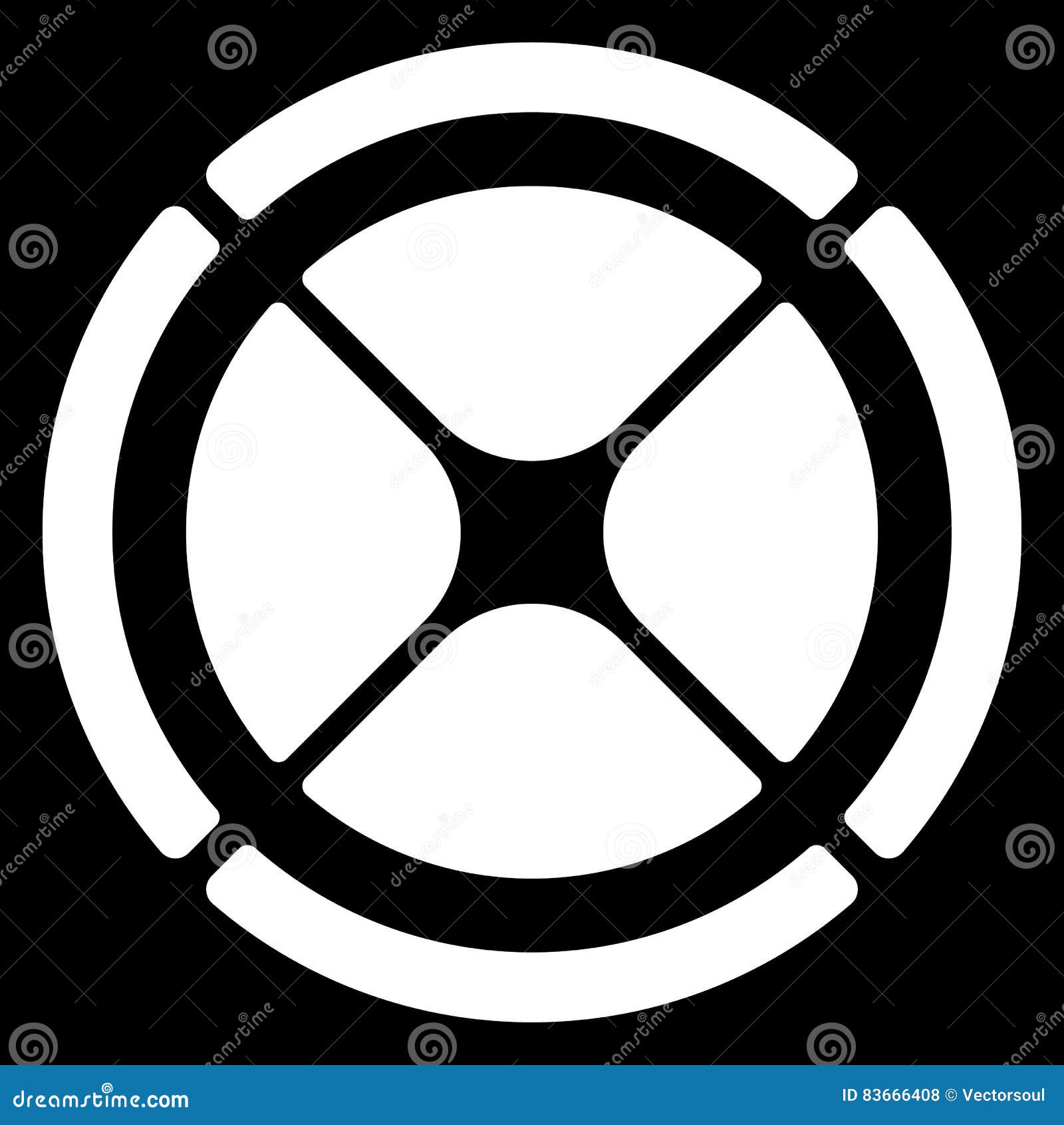 Segmented Circle Cross-hair, Target Symbol. Chart Template, GUI Stock ...