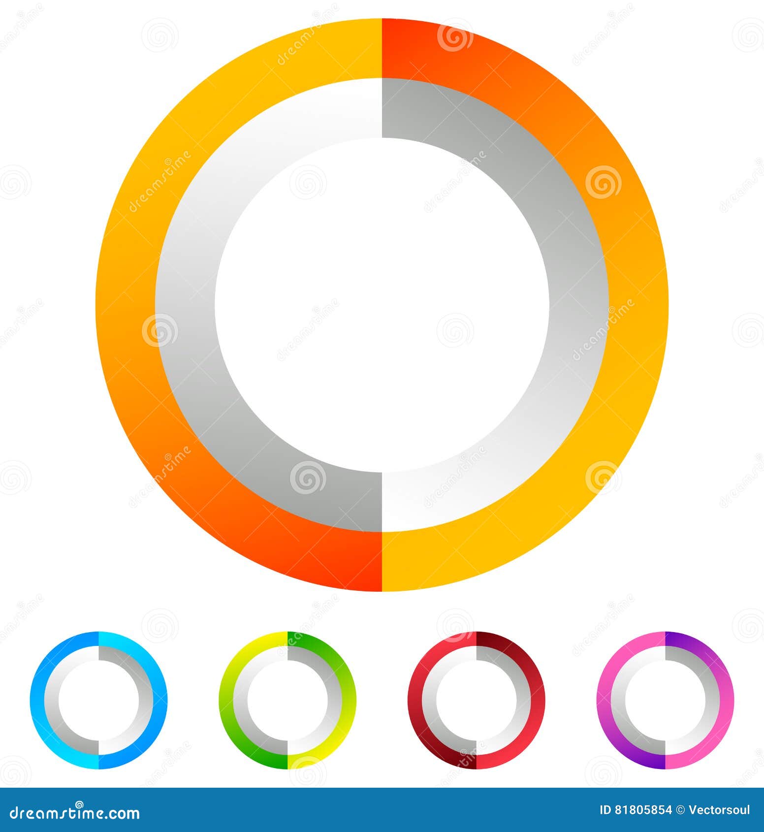 Segmented Circle Generic Abstract Icon, Circular Geometric Logo Stock ...