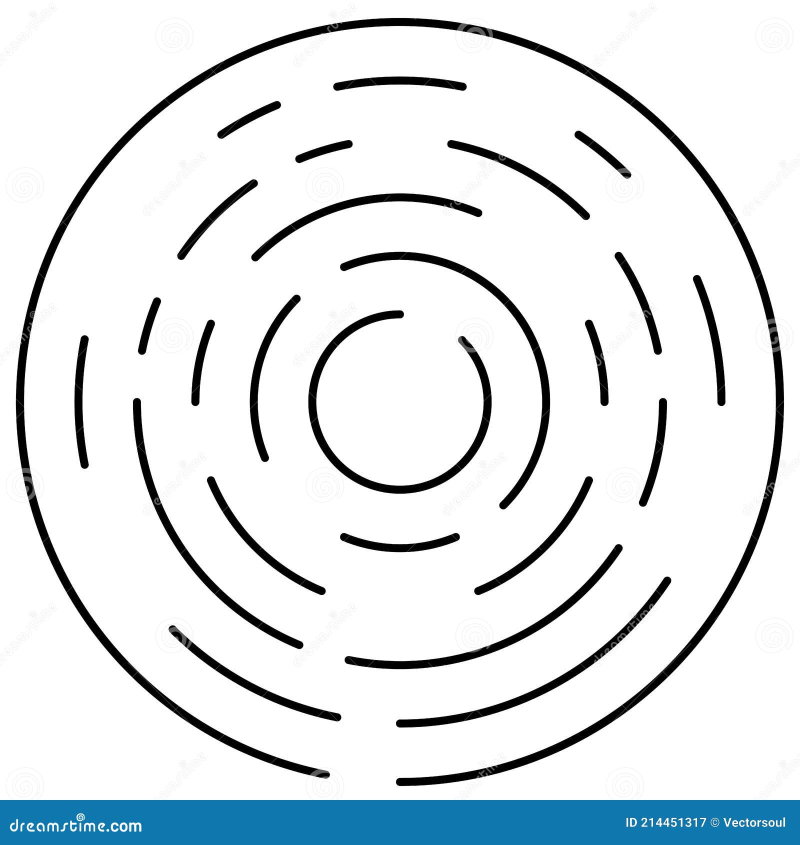 Segmented Circular, Concentric Circle Element Stock Vector ...