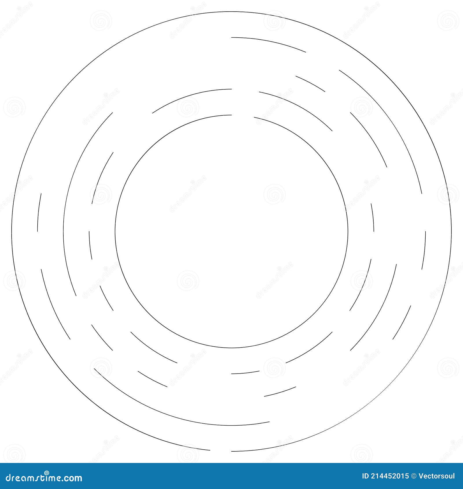 Segmented Circular, Concentric Circle Element Stock Vector ...
