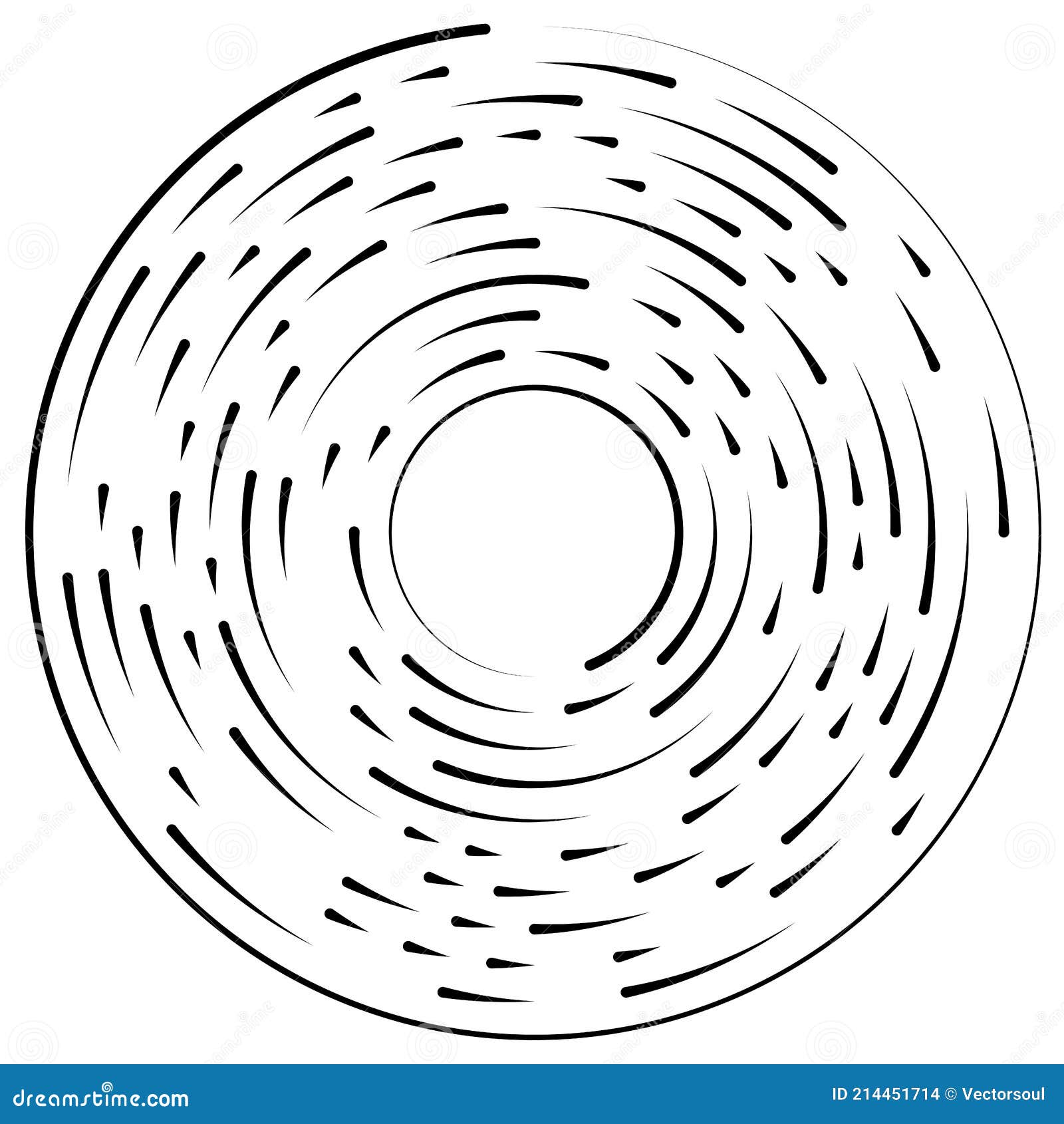 Segmented Circular Concentric Circle Element Stock Vector