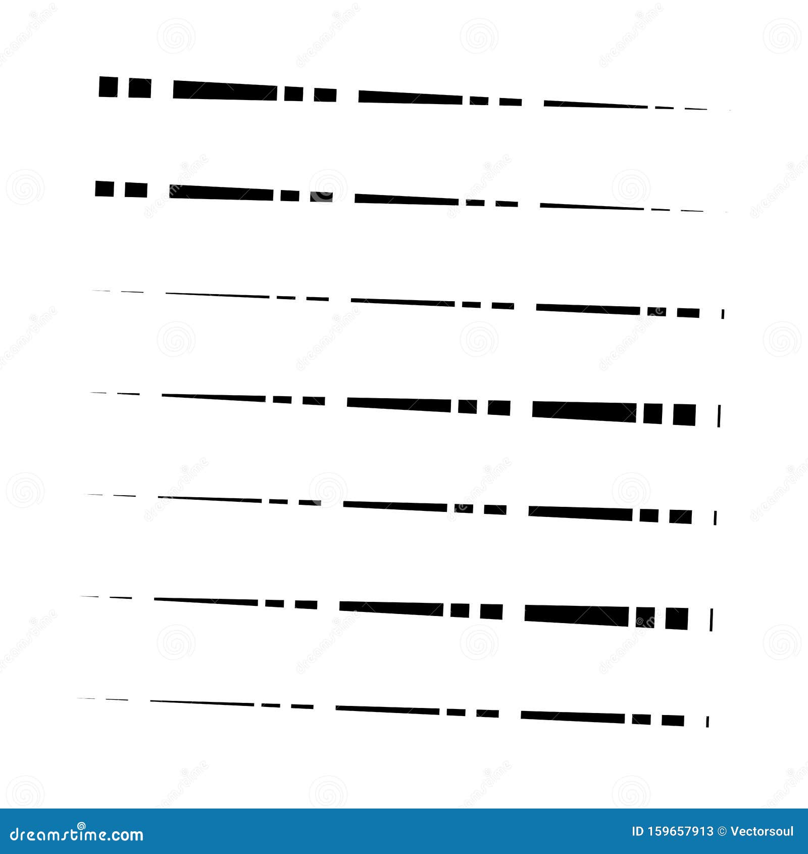 Segmented, Dashed Lines, Stripes Abstract Geometric Pattern. Irregular ...