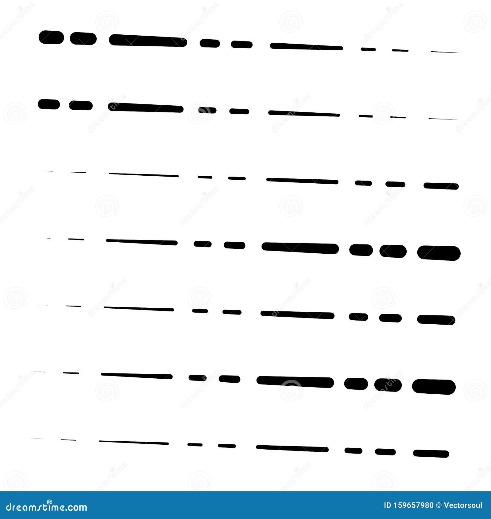 3d Segmented, Dashed Lines Geometric Pattern. Vanish, Diminish Strips ...