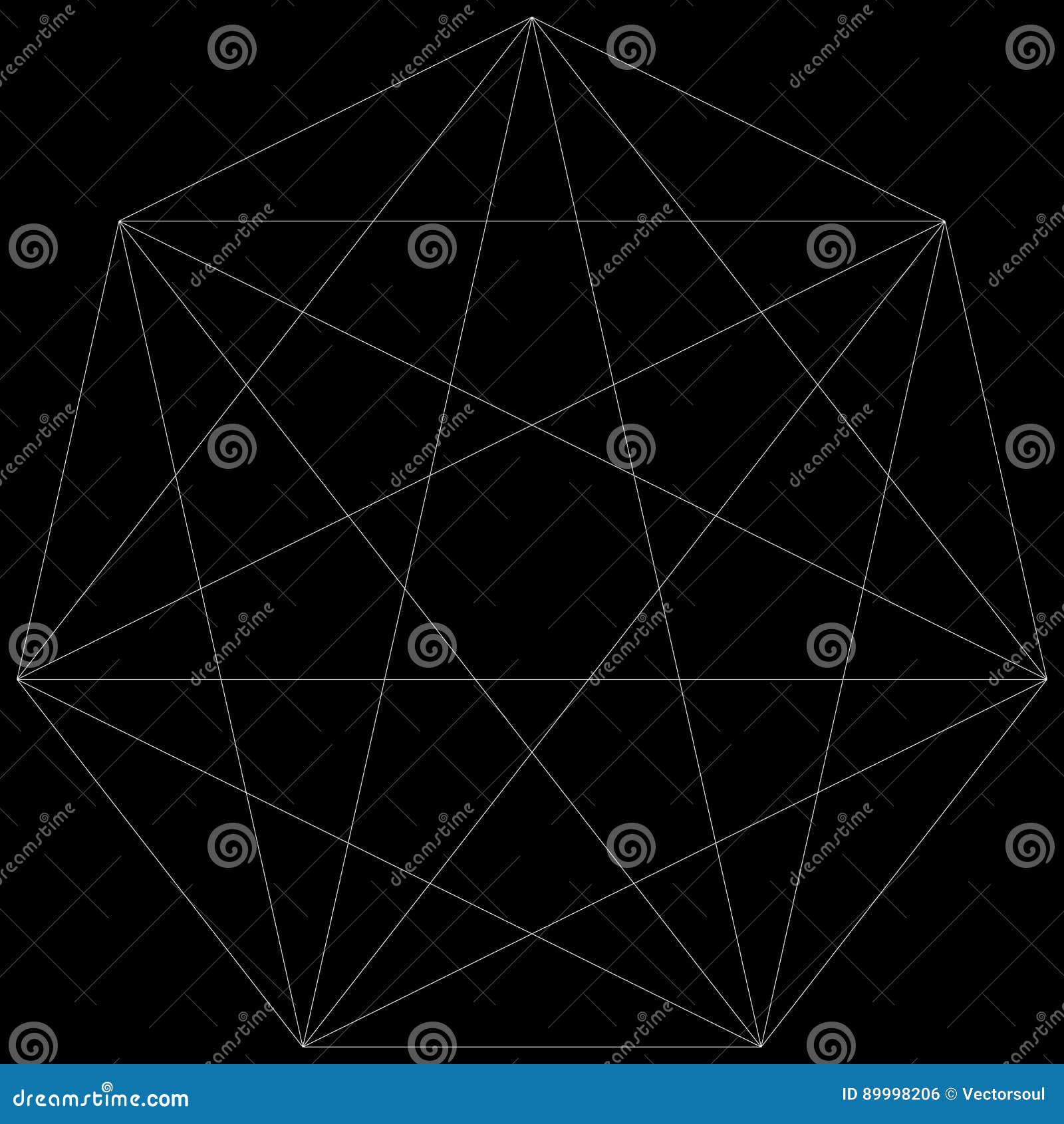 Segmented Element with Grid. Geometrical Shape with Network of L Stock ...