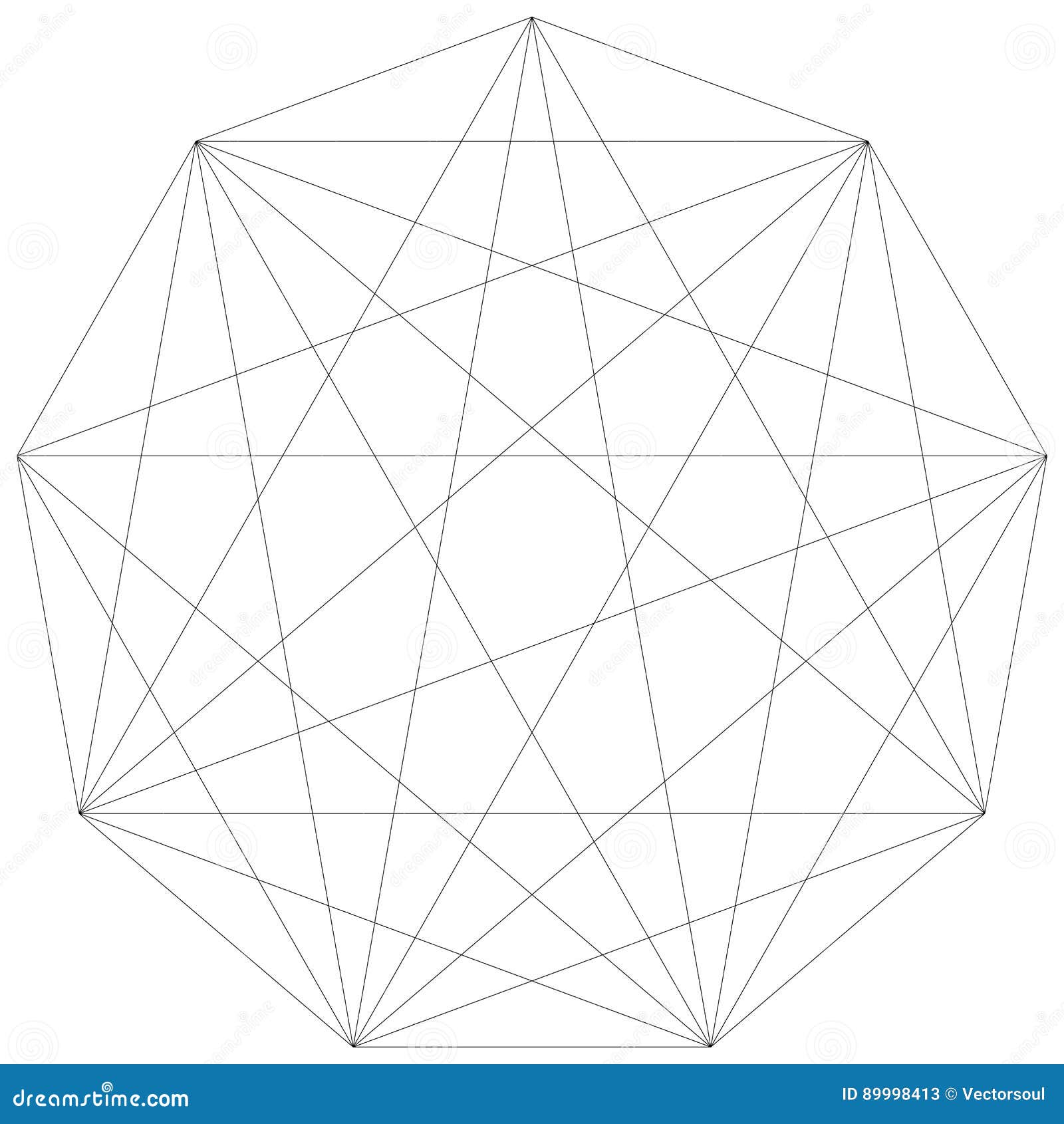 Segmented Element with Grid. Geometrical Shape with Network of L Stock ...