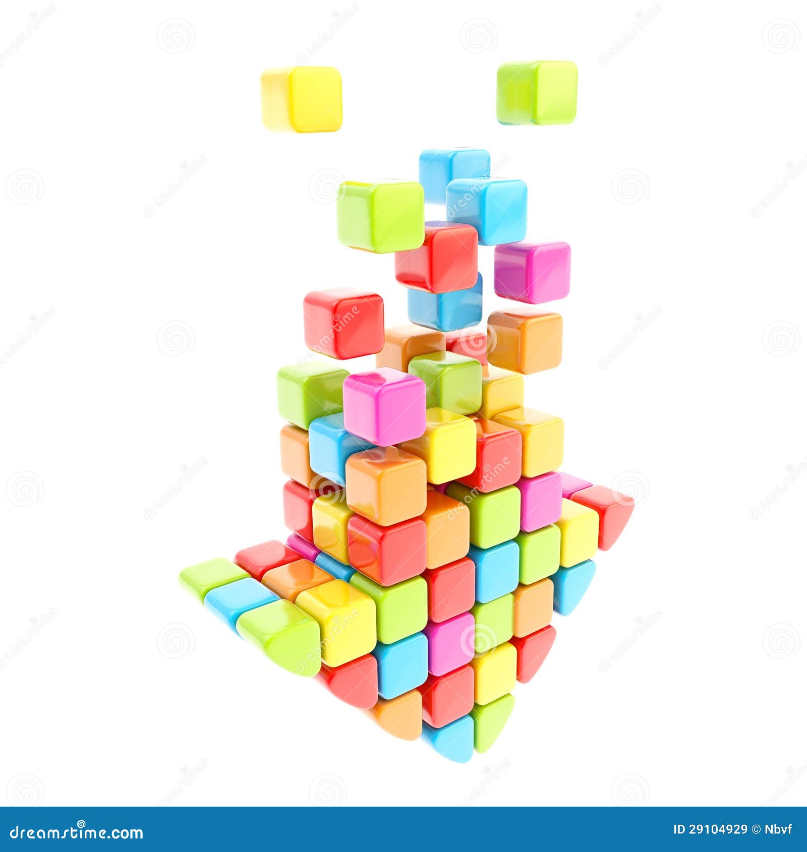 Segmented Rainbow Colored Cube Glossy Colorful Arrow Stock Illustration ... Segmented Rainbow Colored Cube Glossy Colorful Arrow Stock Illustration ...