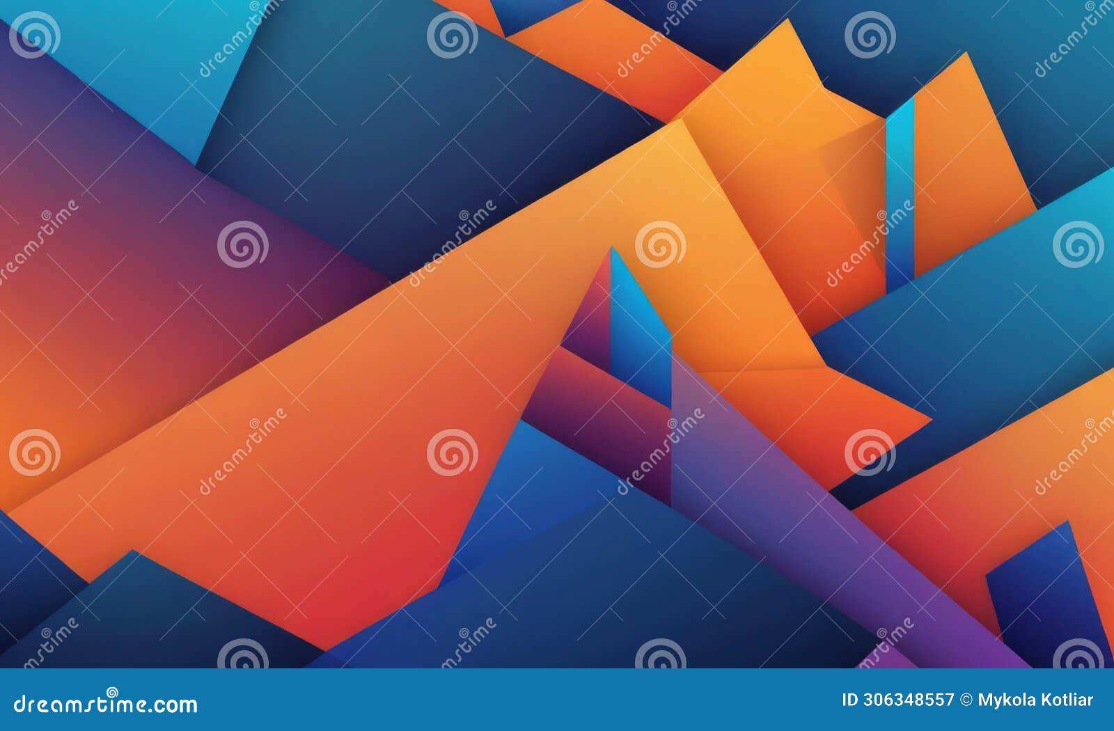 Segmented Shapes in Blue Dark Orange Stock Image - Image of pattern ...