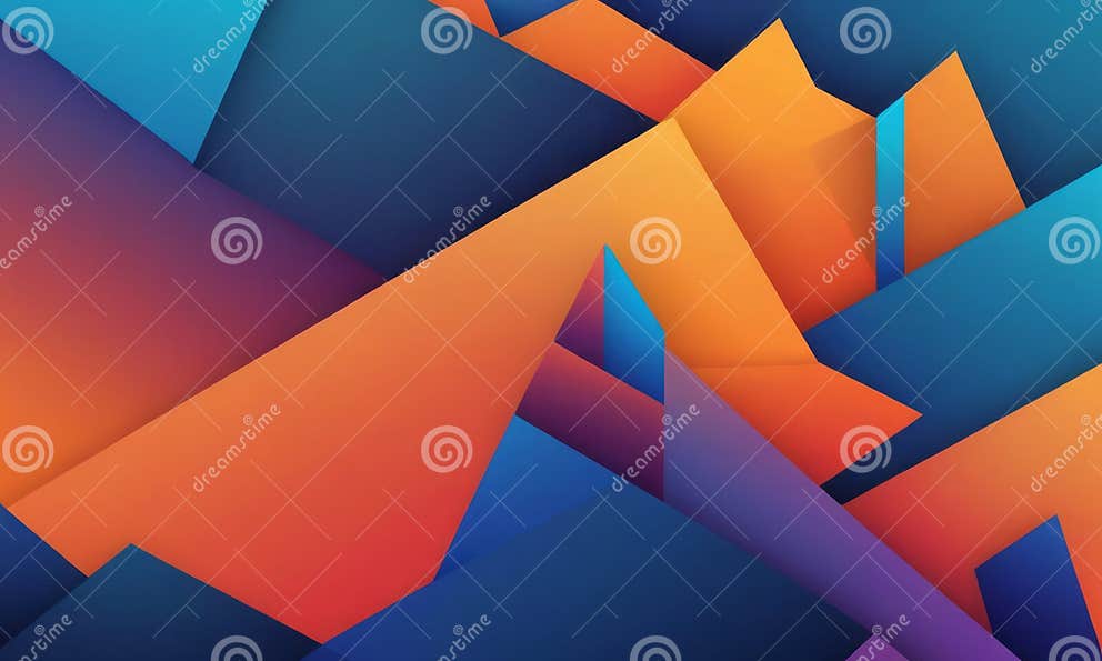 Segmented Shapes in Blue Dark Orange Stock Image - Image of pattern ...