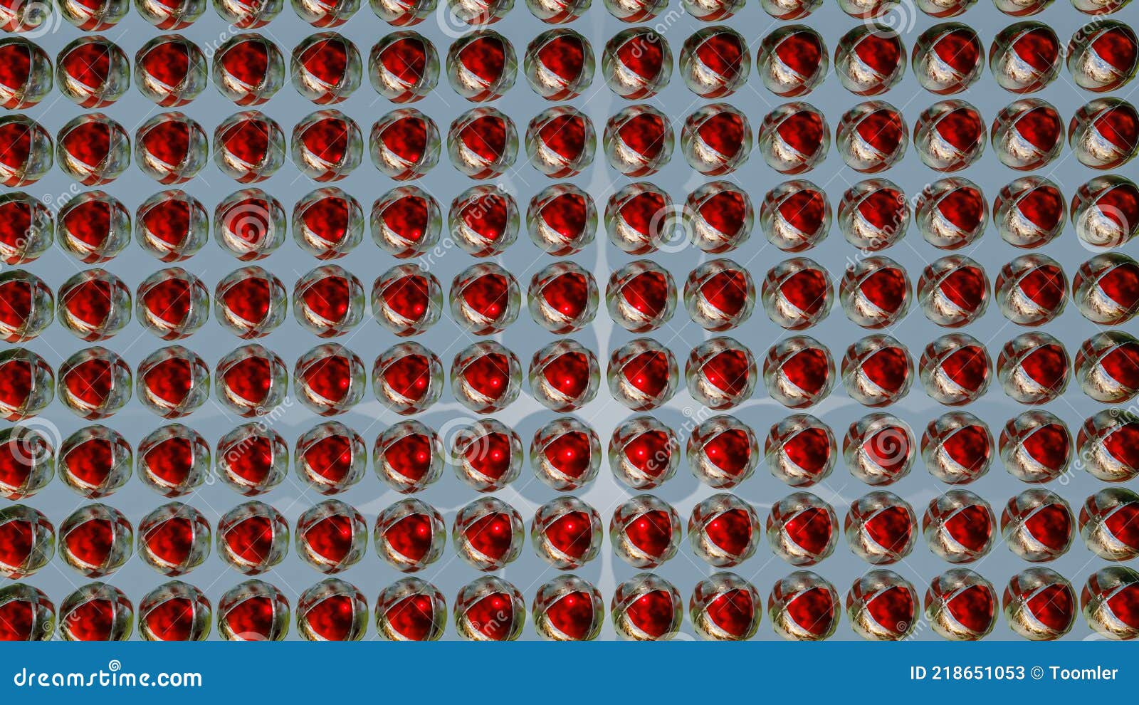 Segmented Silvery-red Spheres. Abstract Three-dimensional Background ...